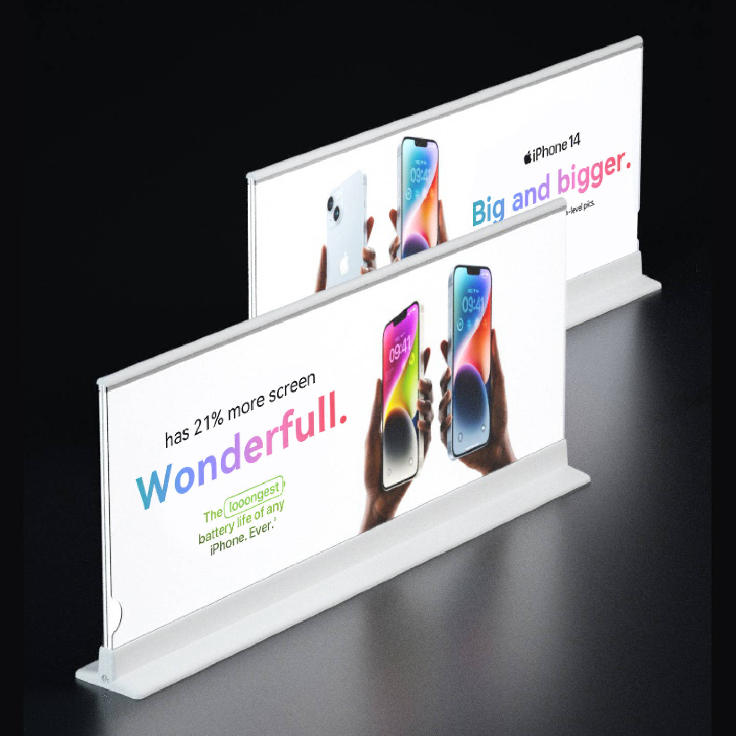 Desktop Slim Light Box (20" x 7") - Custom LED Light Box for Desktop Displays | 777Sign
